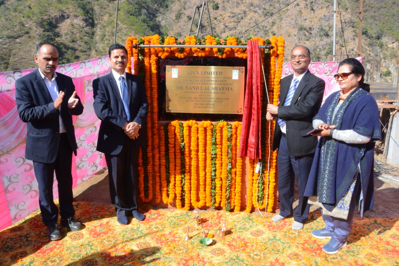 N.L Sharma, CMD, SJVN Inaugurates Construction of Infrastructure works ...