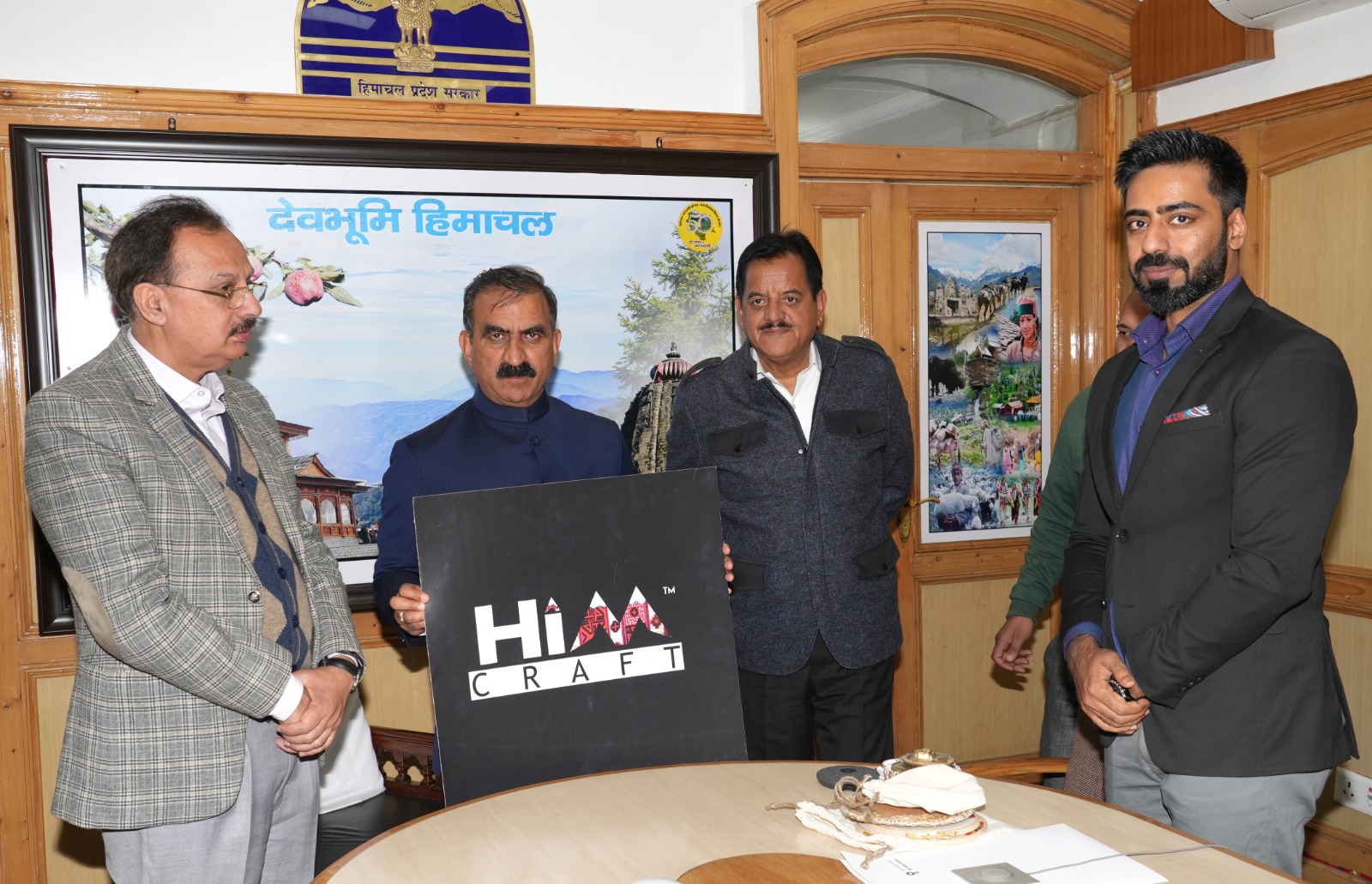 CM launches logo of HP State Handicrafts and Handloom Corporation ...