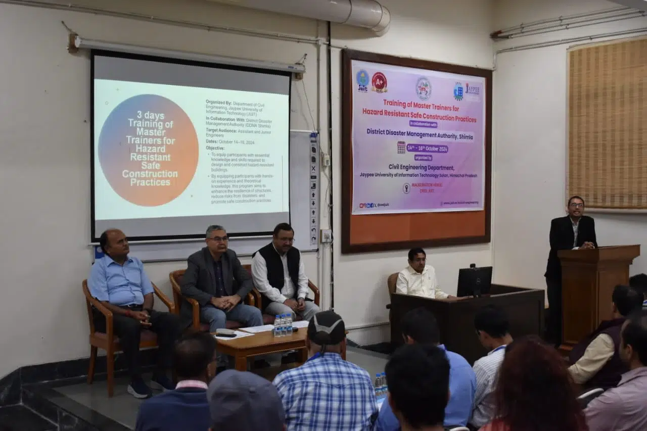Training Program Launched for Hazard Resistant Construction at JUIT ...