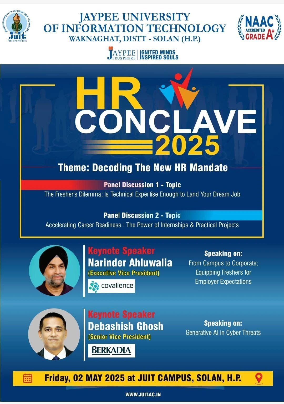 JUIT Solan to Host HR Conclave 2025 on Future-Ready Human Resource ...