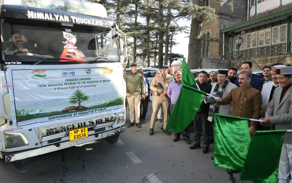 State Government gifts chilgoza saplings to Bhutan, CM flags off ...